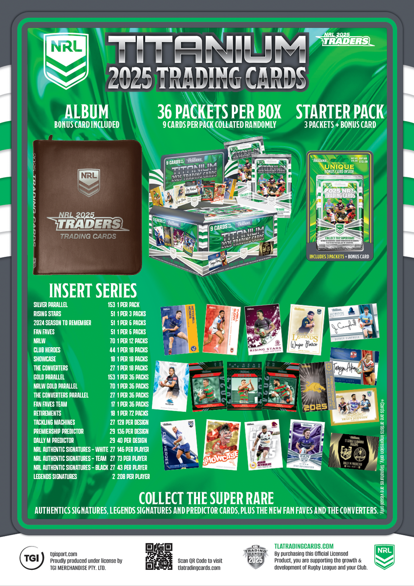 2025 TGI NRL Traders Titanium Card Box | Moesbill Trading Cards ... 2025 TGI NRL Traders Titanium Card Box | Moesbill Trading Cards ...