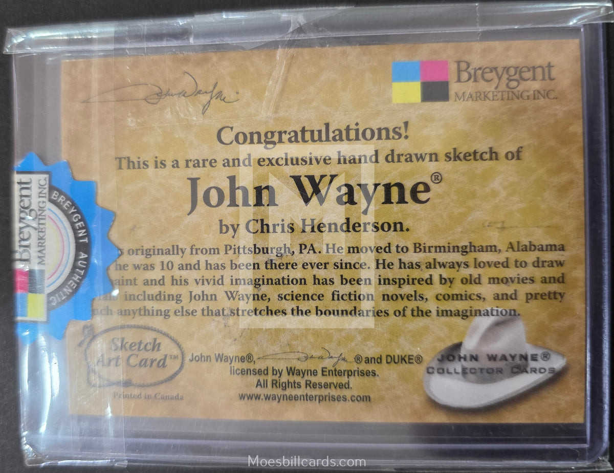 John Wayne Collector Sketch Chris Henderson | Moesbill Trading Cards ...
