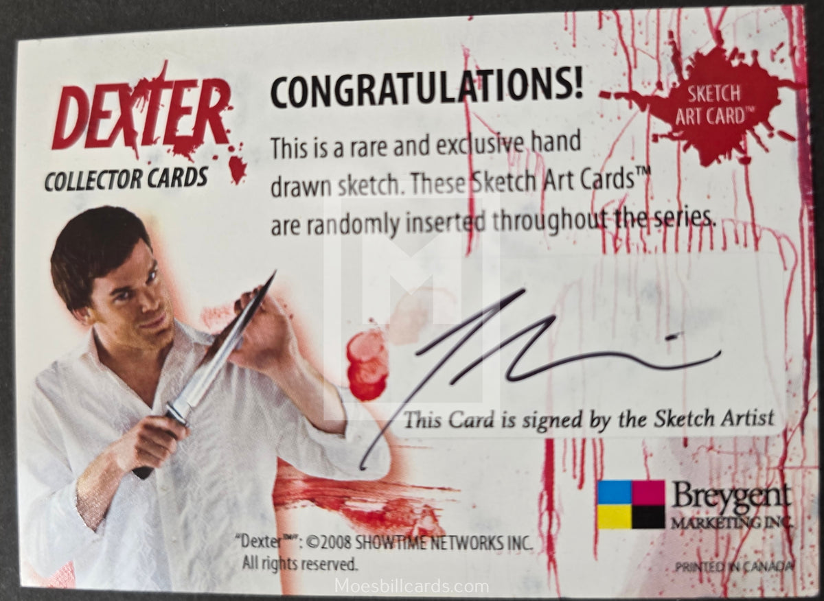 Breygent Dexter Season 1 Artist Sketch Card |Moesbill Trading Card ...