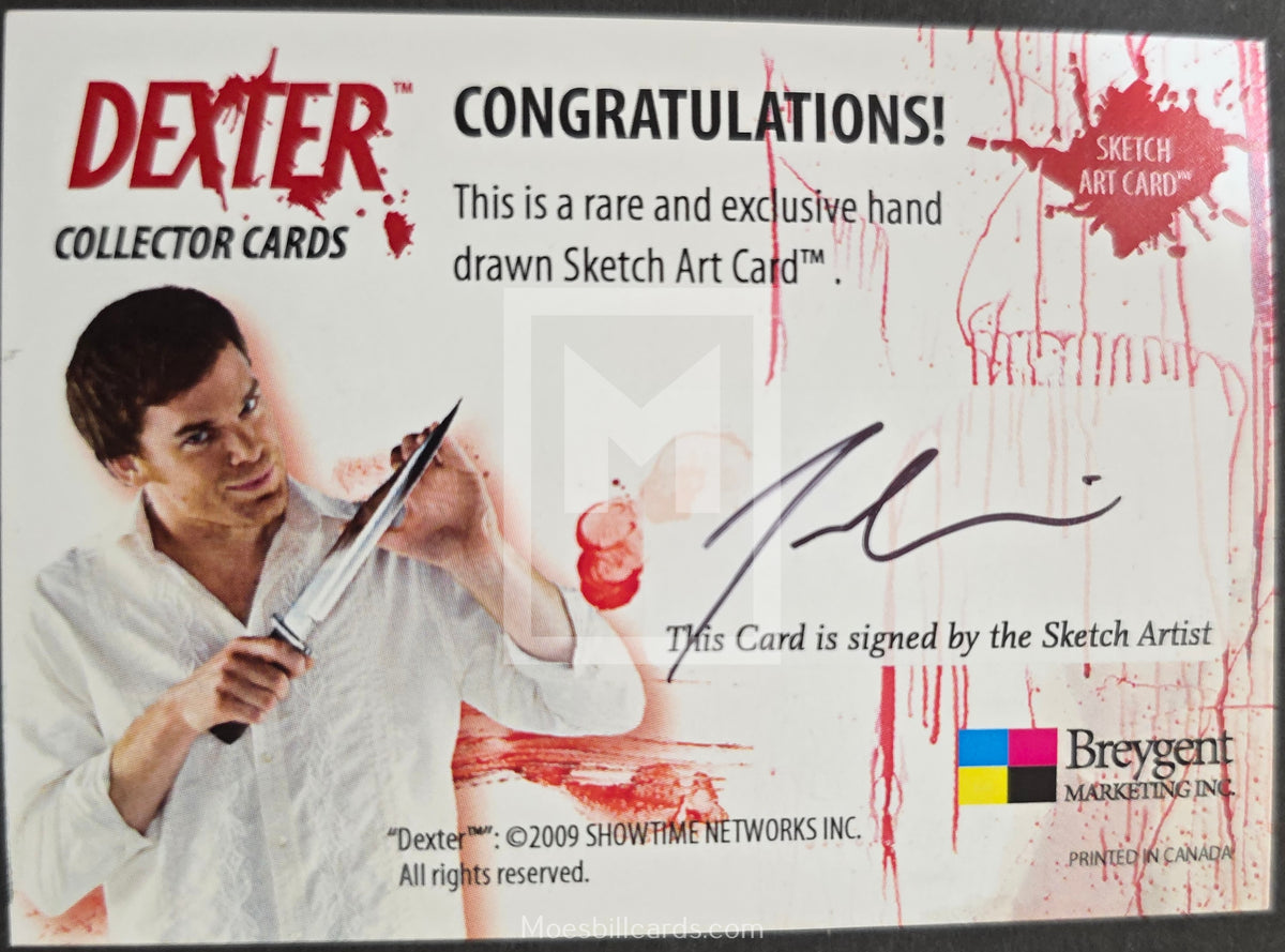 Breygent Dexter Season 1 Artist Sketch Card | Moesbill Trading Cards ...