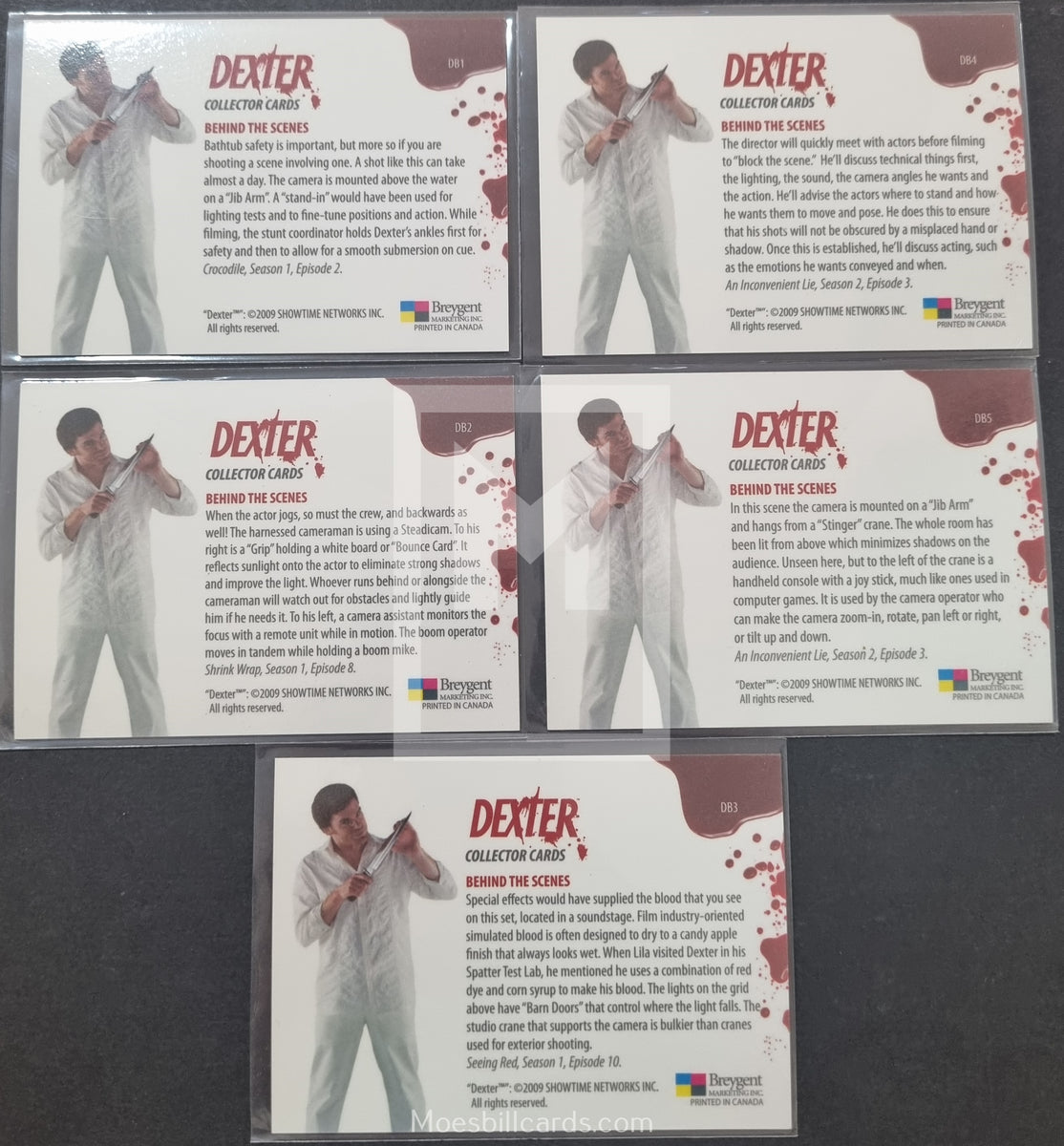 Breygent Dexter Season 1 Behind Scenes DB4 | Moesbill Trading Cards ...
