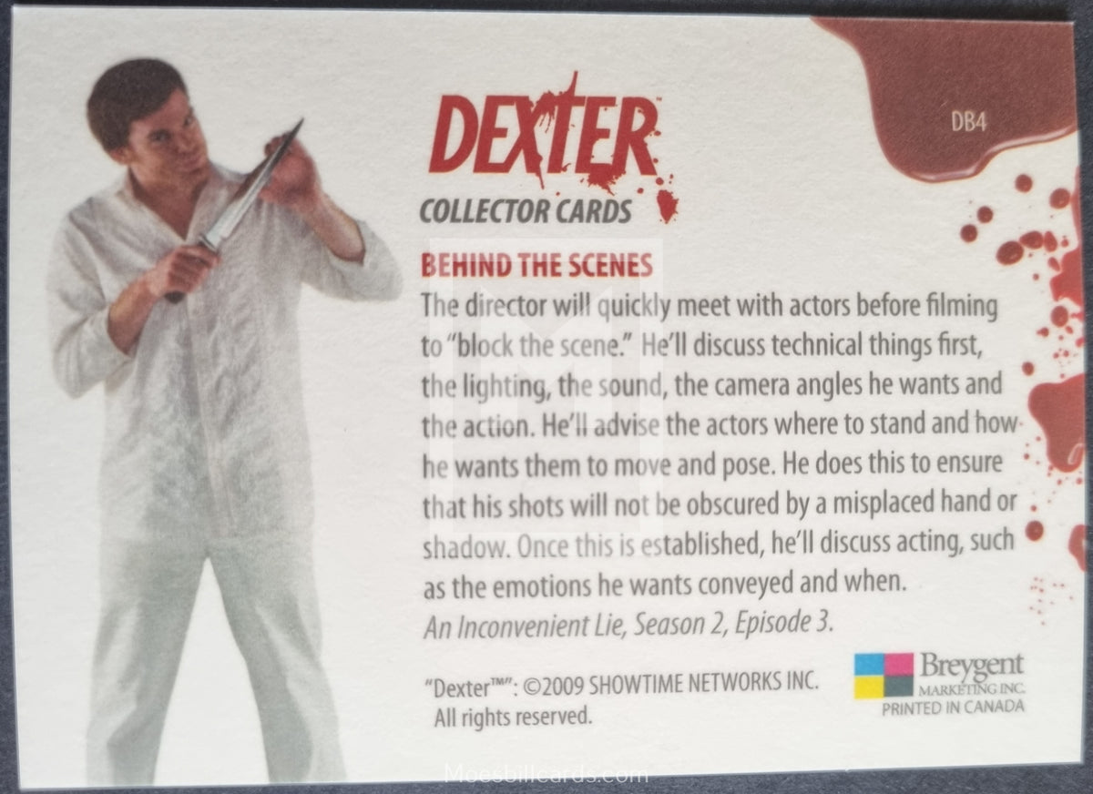 Breygent Dexter Season 1 Behind Scenes DB4 | Moesbill Trading Cards ...