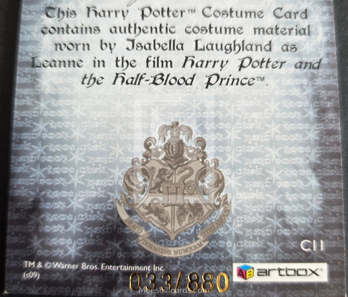 Harry Potter Half Blood Prince Costume Card C11 | Moesbill Trading Card ...