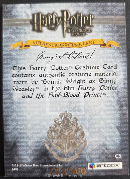 Harry Potter Half Blood Prince Costume Card C5 | Moesbill Trading Card ...