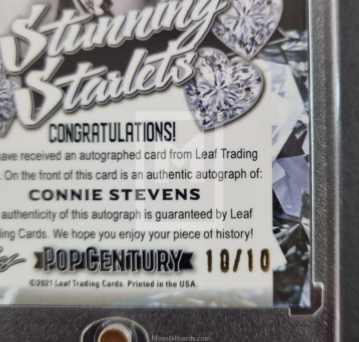 Leaf Pop Century SS-CS1 Connie Stevens Auto | Moesbill Trading Cards ...