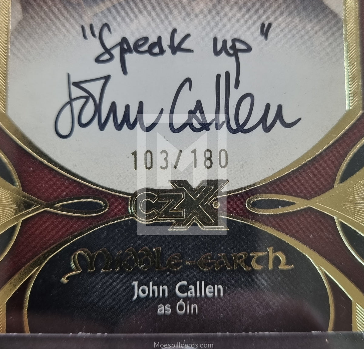 2022 CZX Middle Earth Oin Autograph Card JC-O | Moesbill Trading Cards ...