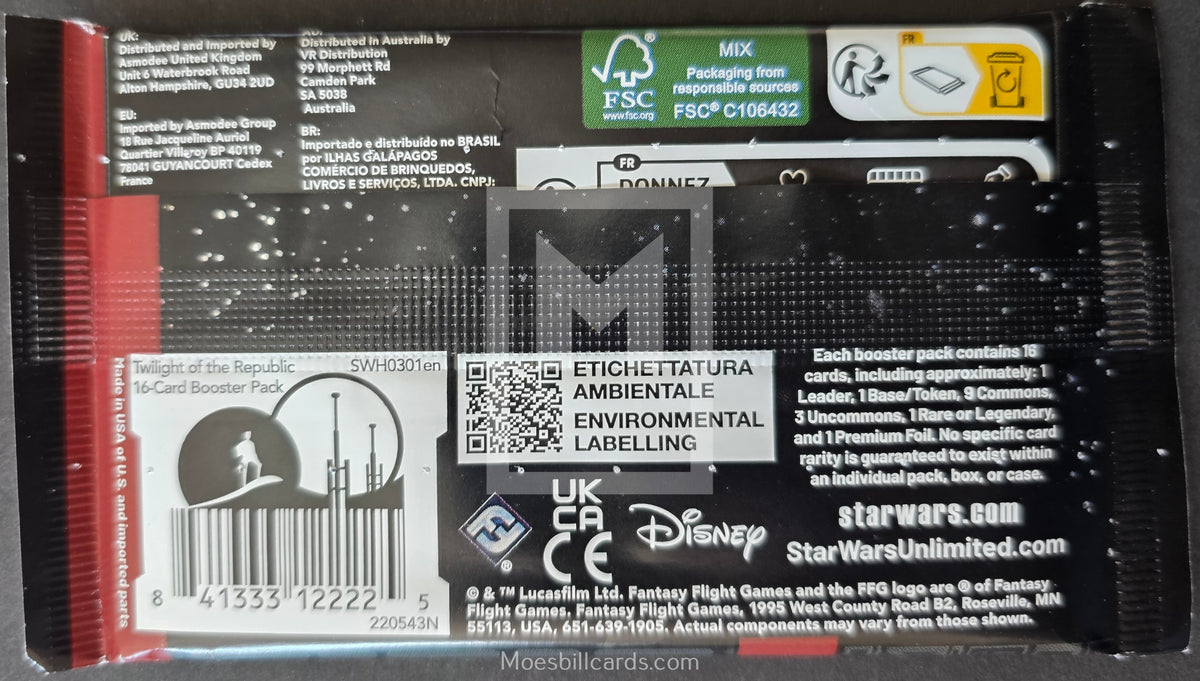 Star Wars Twilight of the Republic CCG Pack | Moesbill Trading Cards ...