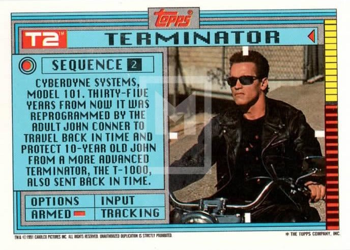 1991 Topps Terminator 2 Sticker Set T1000 | Moesbill Trading Cards ...