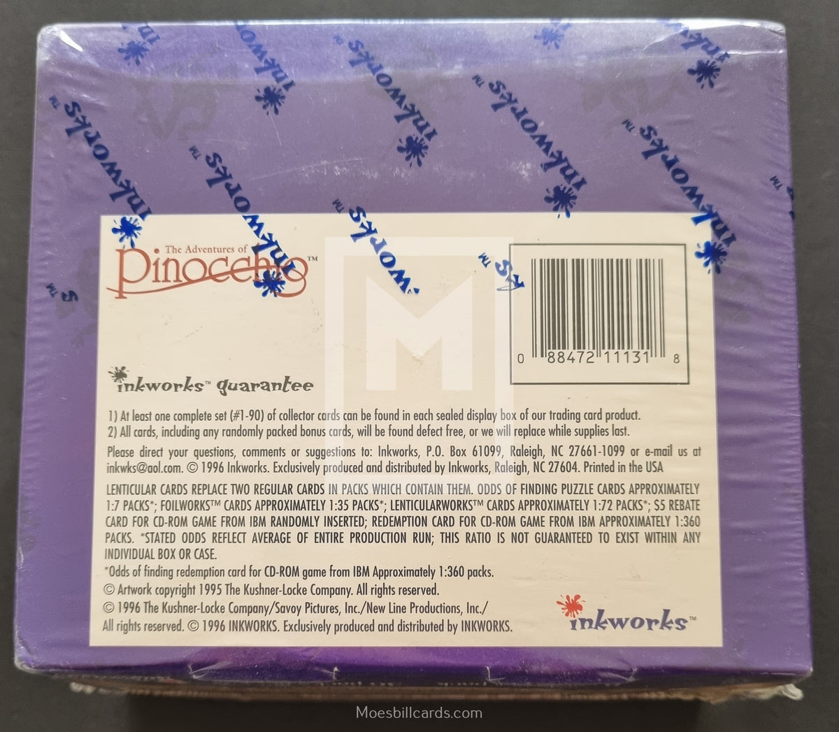96 Inkworks Adventures of Pinocchio Movie Box | Moesbill Trading Cards ...